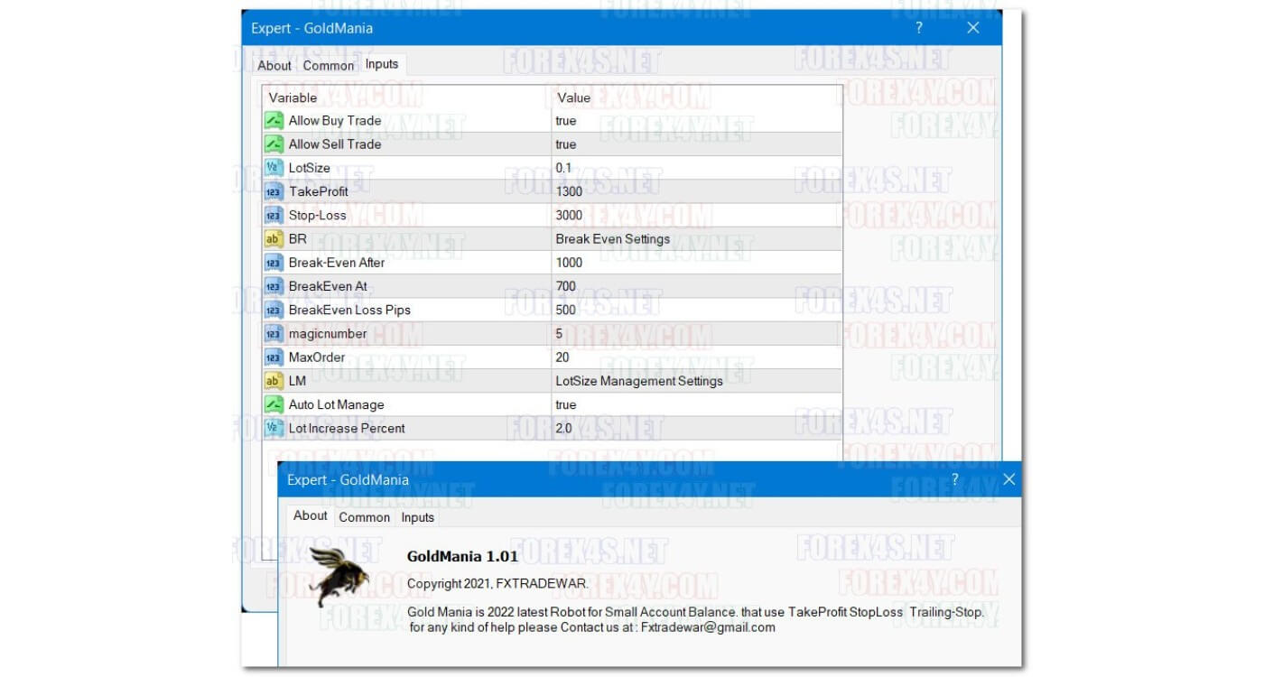 Gold Mania EA 1.01 FXTRADEWAR Robot | Forex Outlet Shop