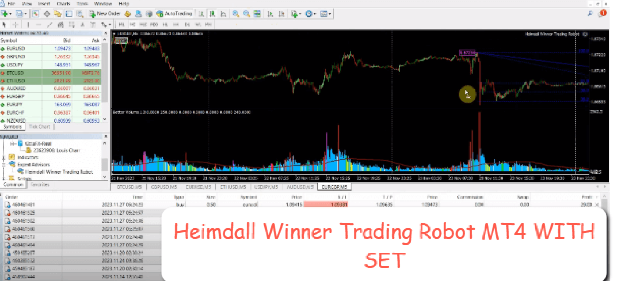 Heimdall Winner Trading Robot MT4 preset Build 1441+(BASIC) | Forex ...