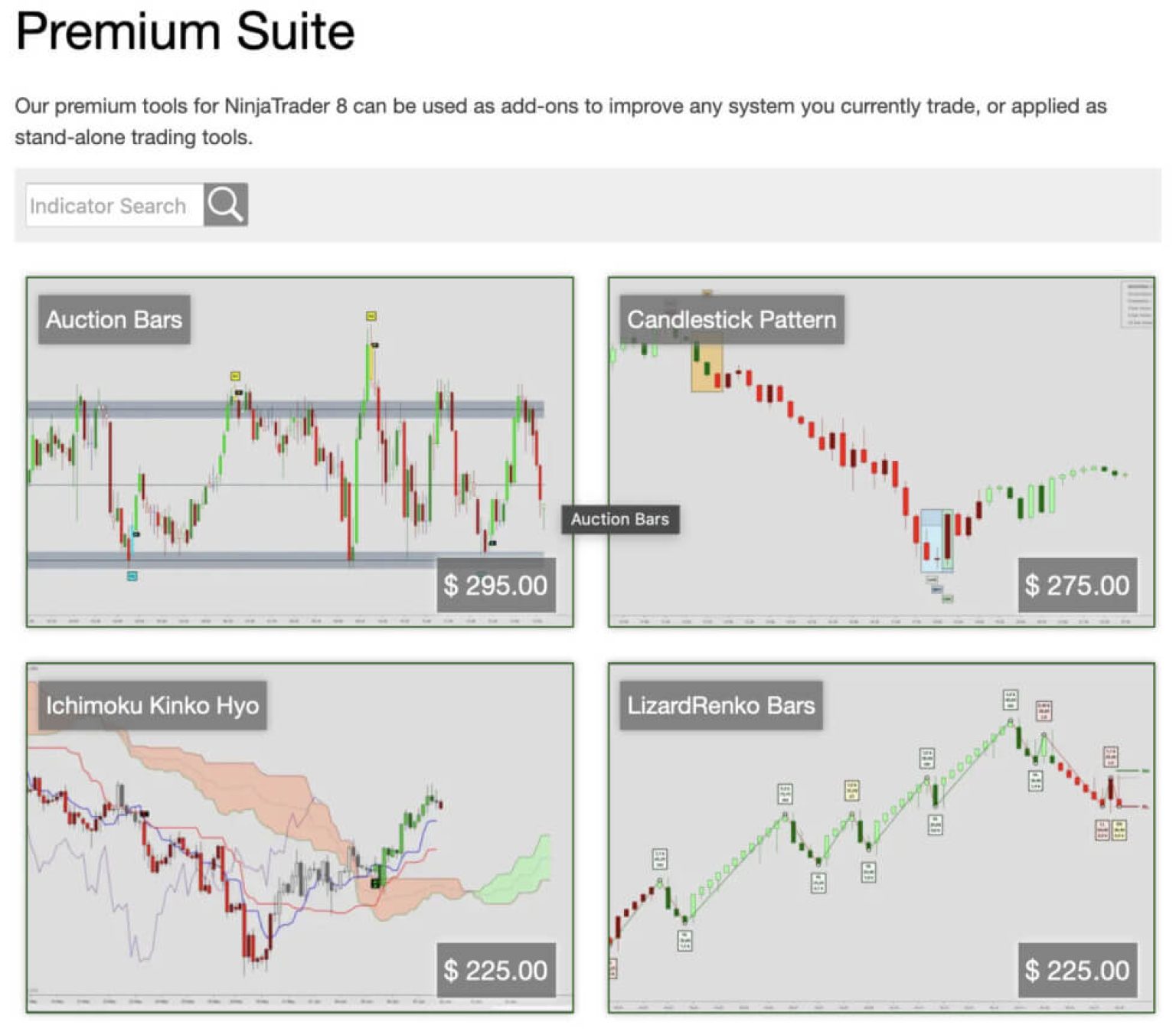 Premium Lizard Indicators NT8 (Premium Suite) | Forex Outlet Shop