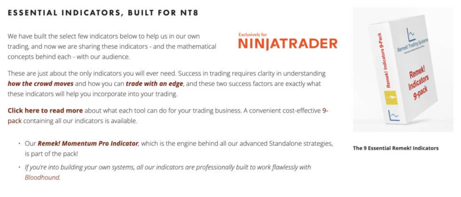 Remek Indicators NT8 | Forex Outlet Shop