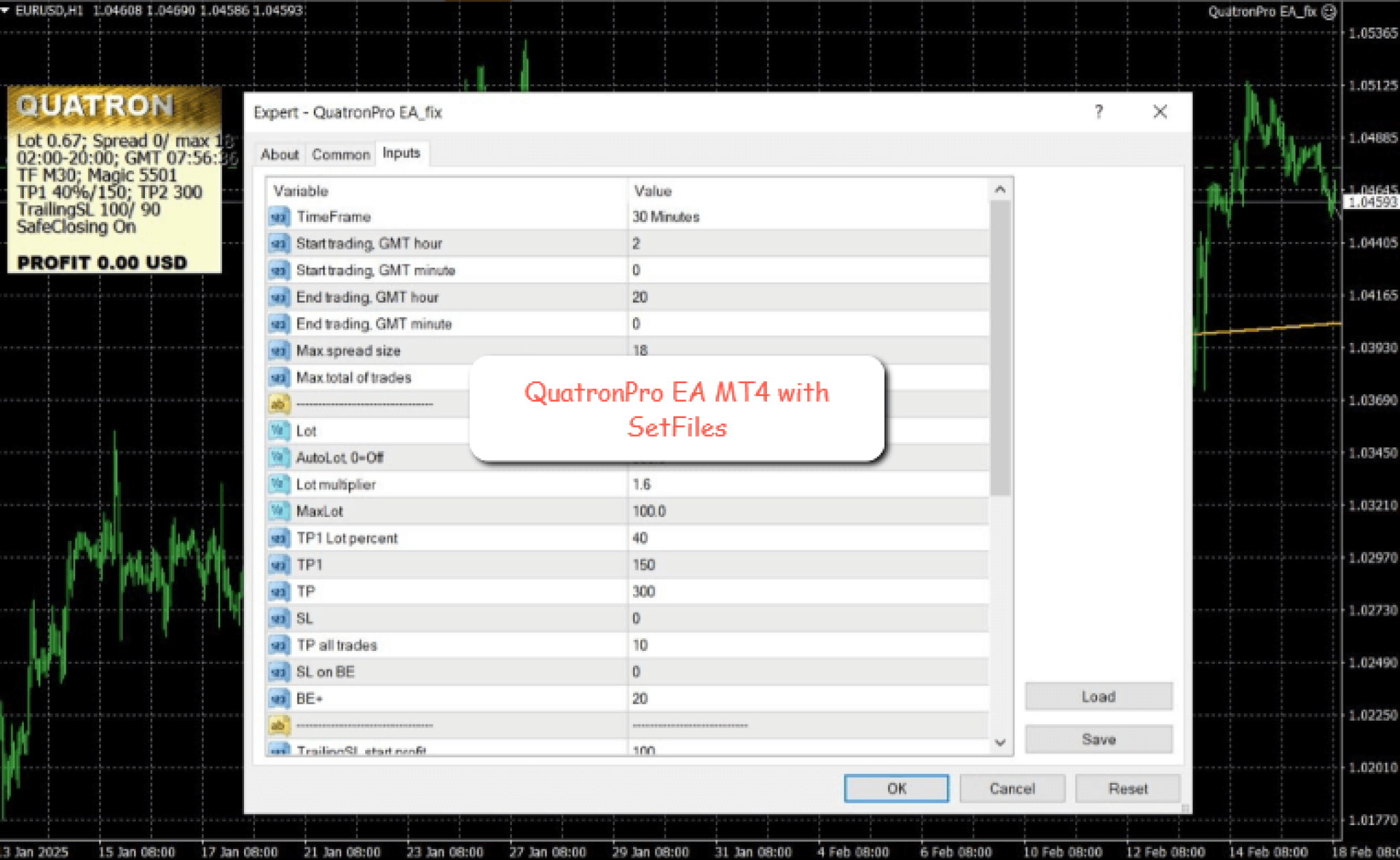 QuatronPro EA MT4 with SetFiles BUILD 1431+ (BASIC) | Forex Outlet Shop